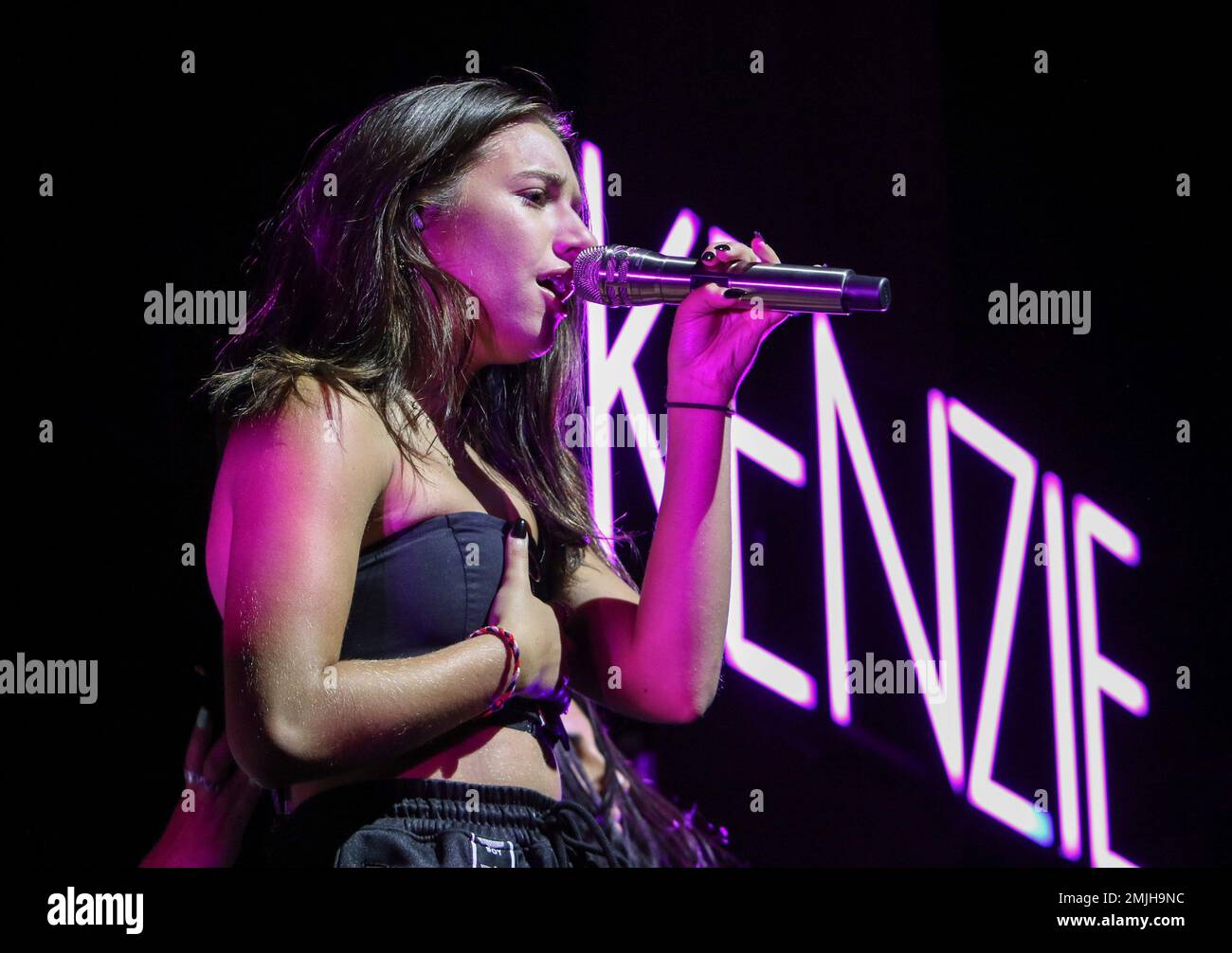 Kenzie performs during the PRETTYMUCH: FOMO Tour at the Tabernacle on ...