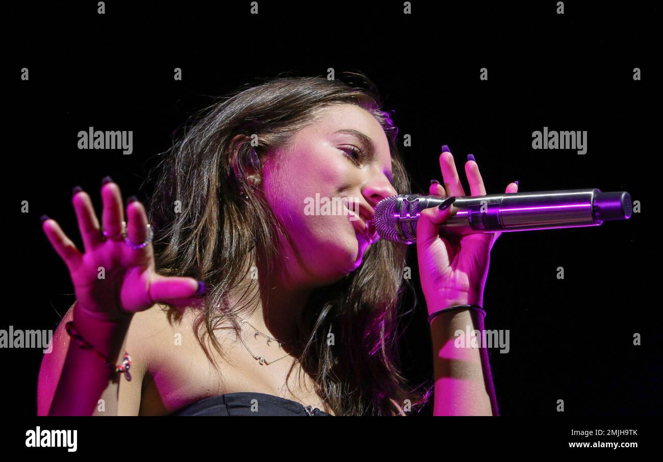 Kenzie performs during the PRETTYMUCH: FOMO Tour at the Tabernacle on ...