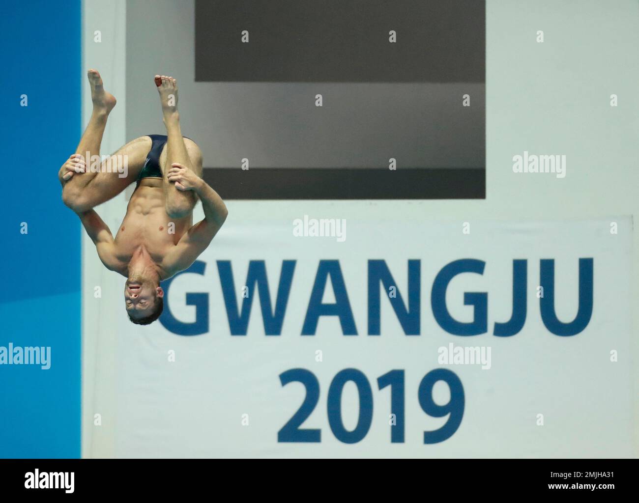 Italy's Lorenzo Marsaglia competes during the men's 3m springboard ...