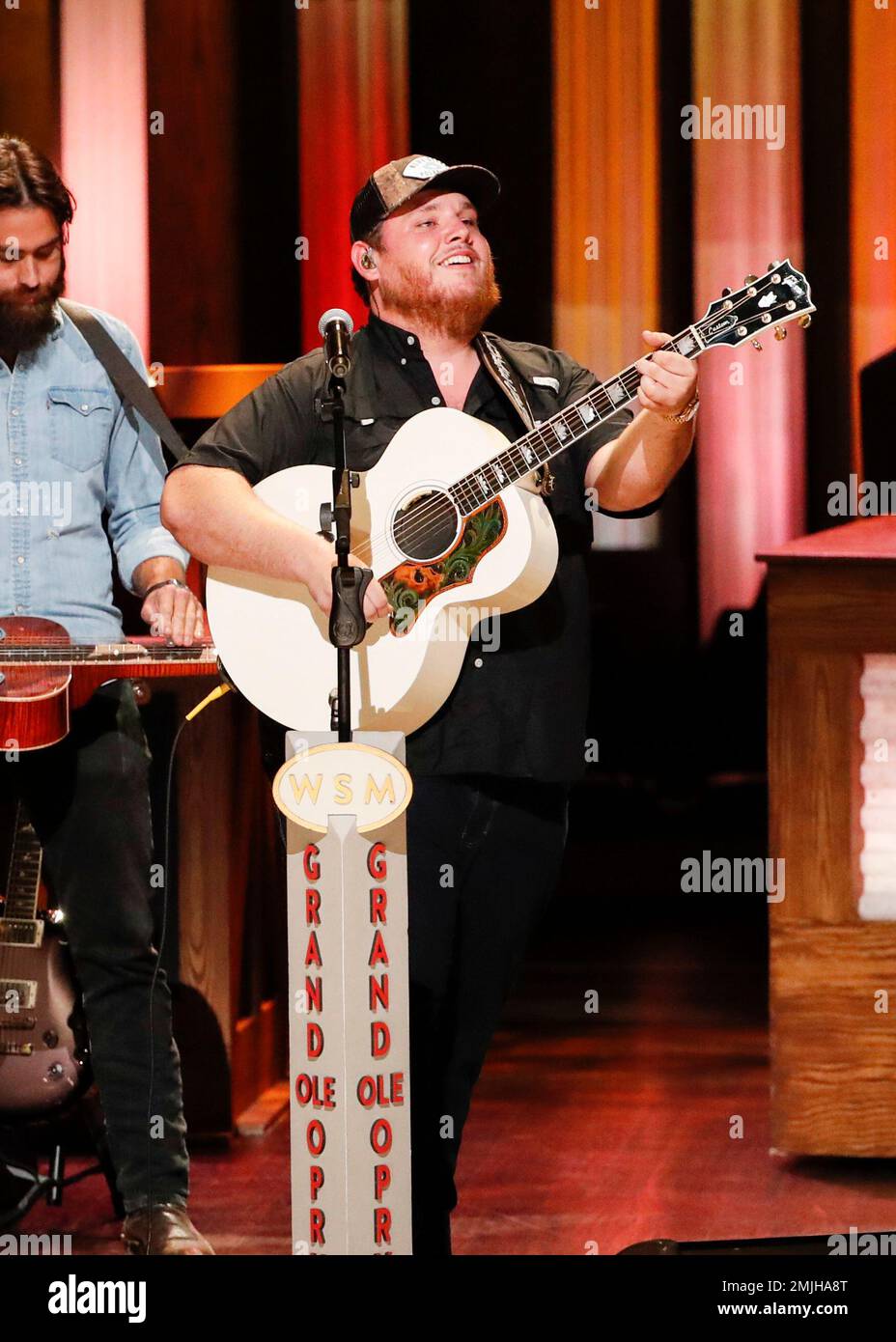 Luke Combs performs at "Luke Combs Joins the Grand Ole Opry Family," at ...