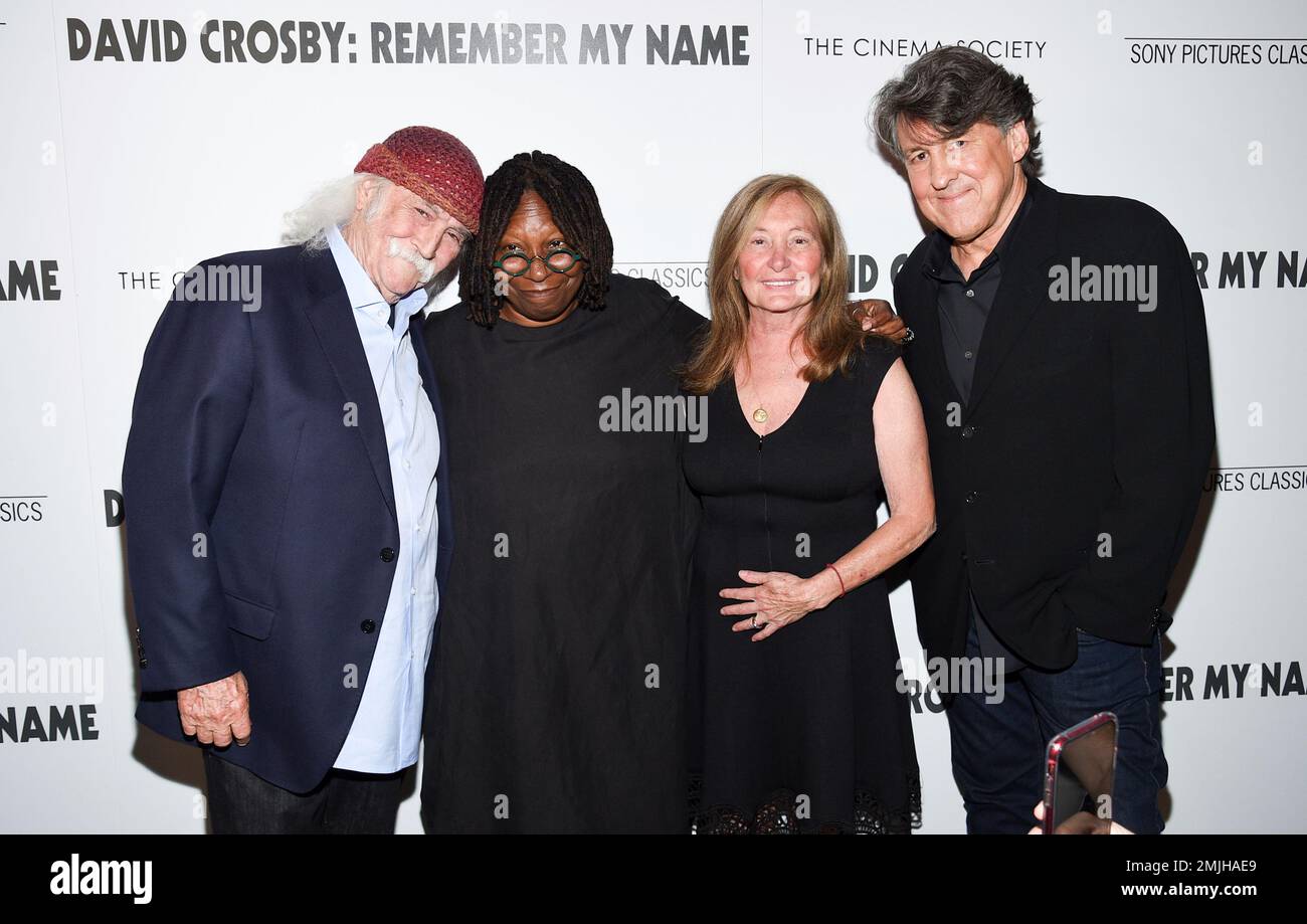 Musician David Crosby, left, actress Whoopi Goldberg, Crosby's wife ...