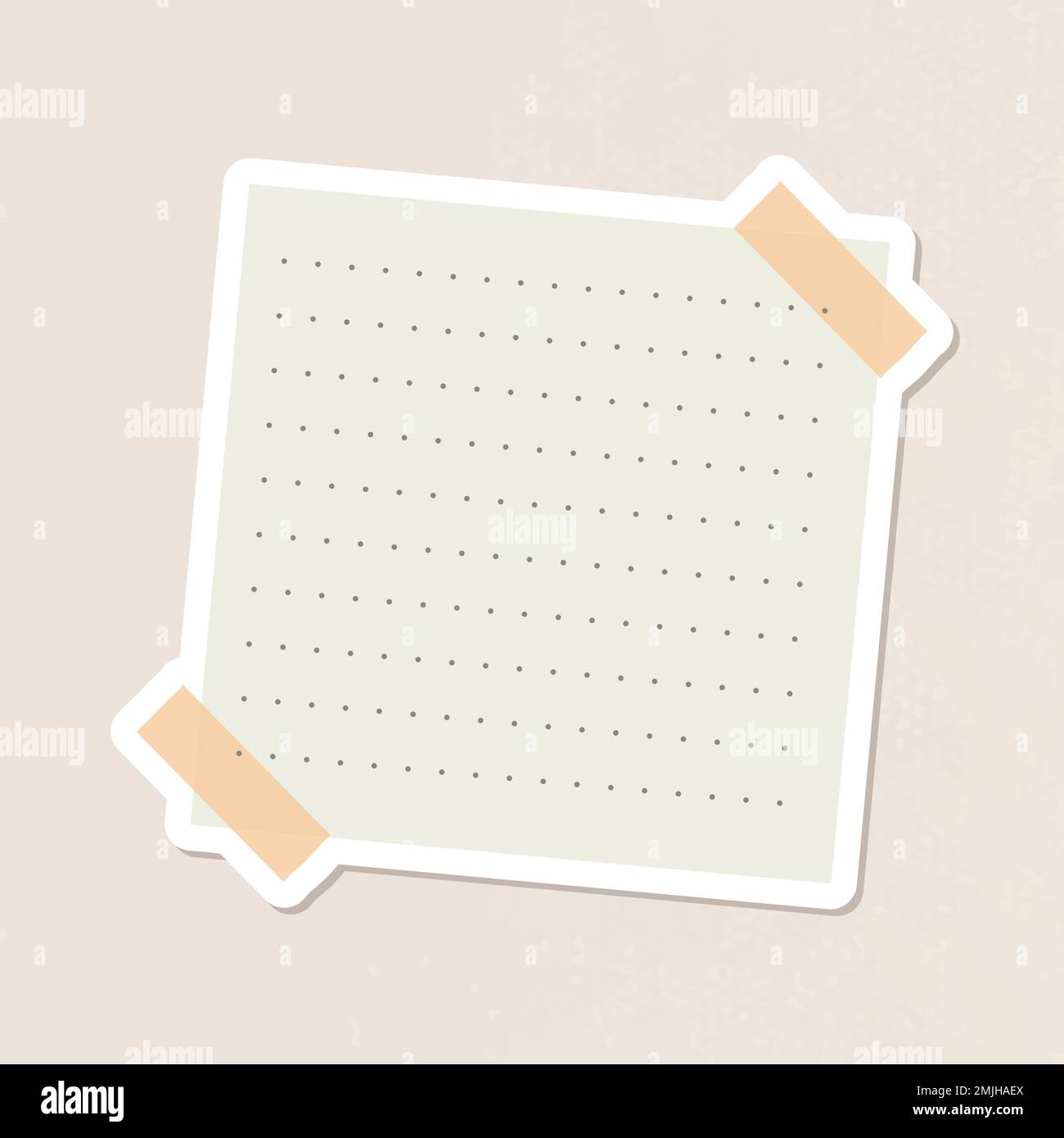 Beige dotted notepaper journal sticker vector Stock Vector Image & Art ...