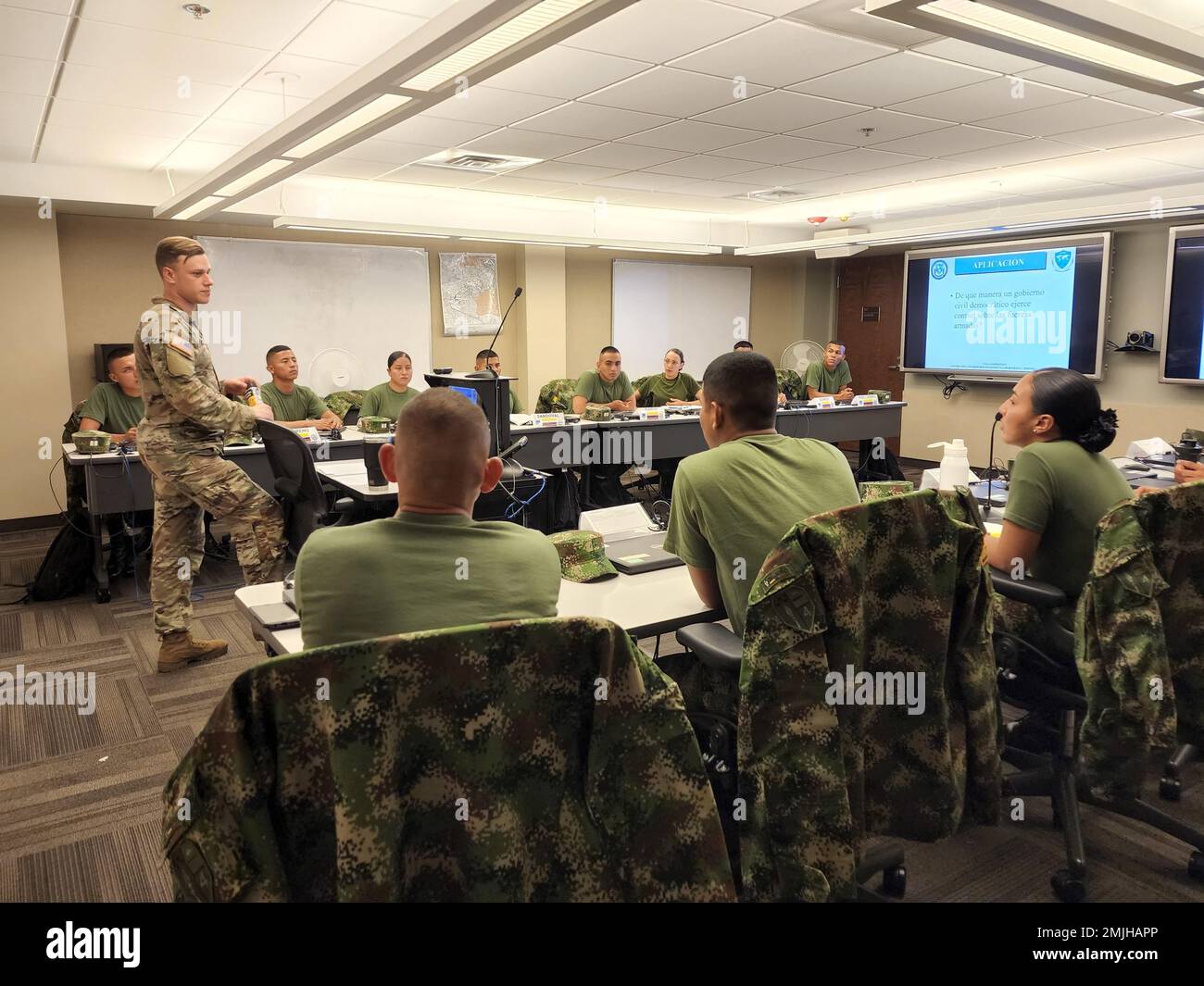 Staff Sgt. Christopher D. Robey facilitates for students from the ...