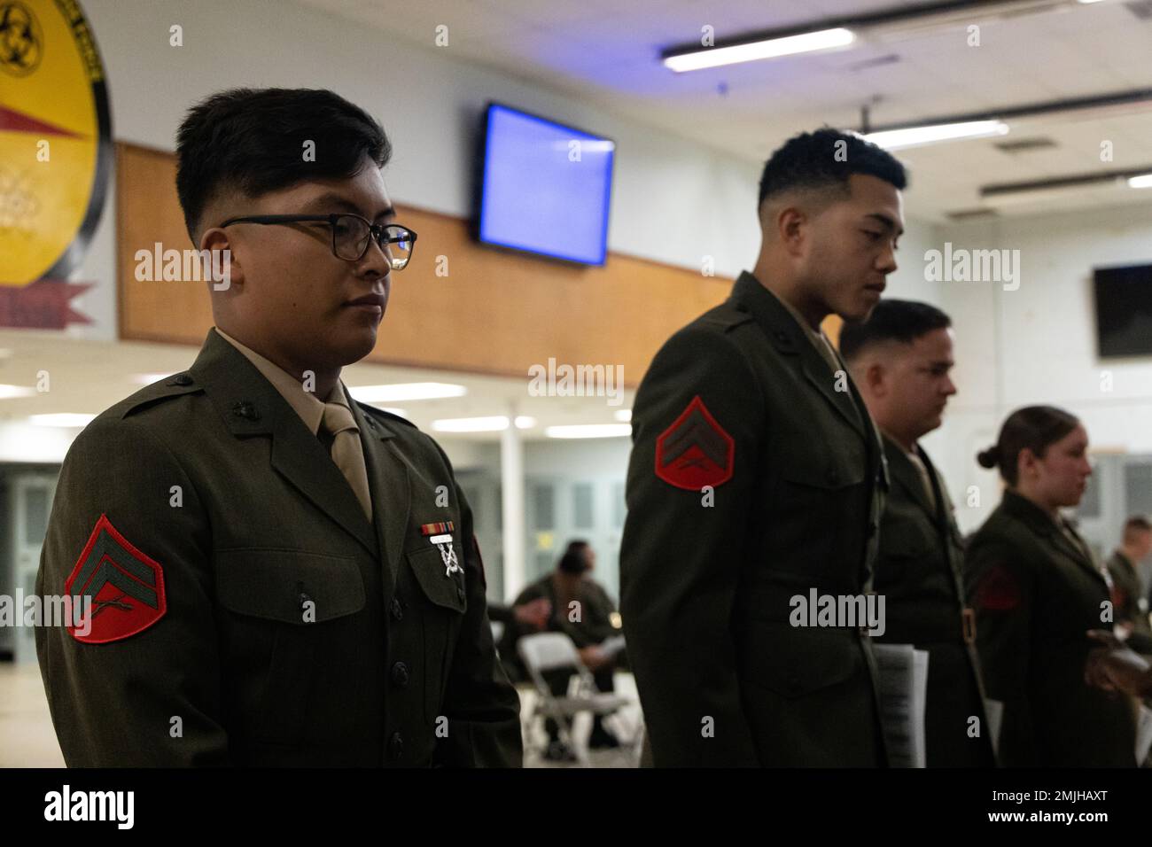 U.S. Marines with Chemical Biological Incident Response Force, check-in ...