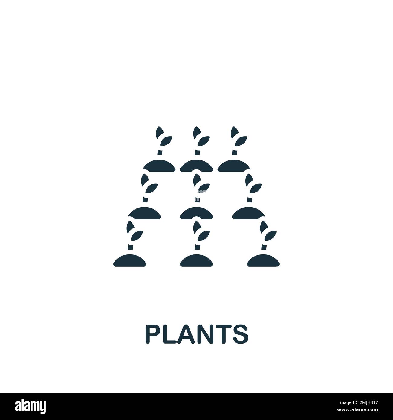 Plants icon. Monochrome simple sign from agriculture collection. Plants ...