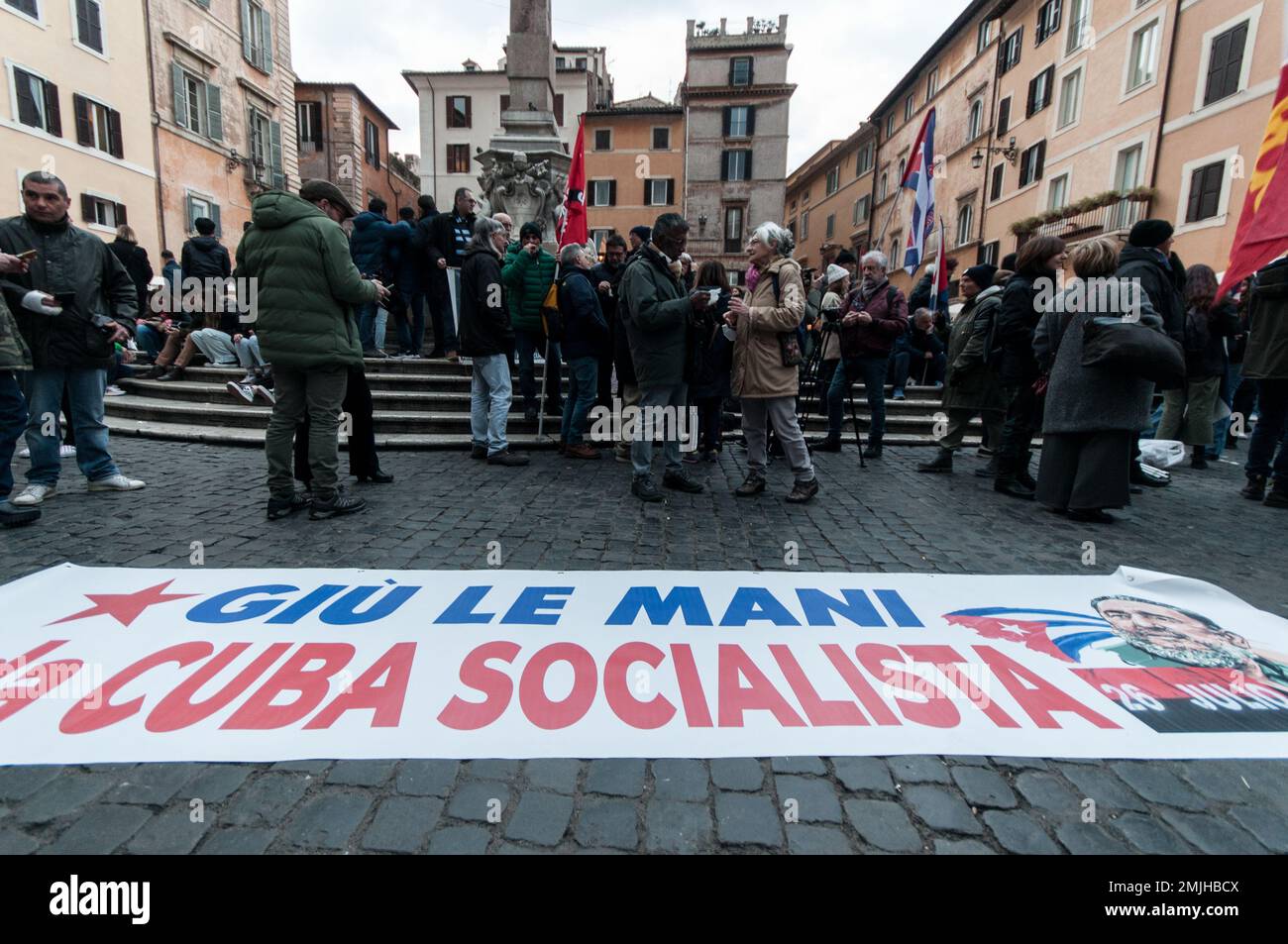 Rome, Italy. 27th Jan, 2023. Garrison at the Pantheon, in response to ...