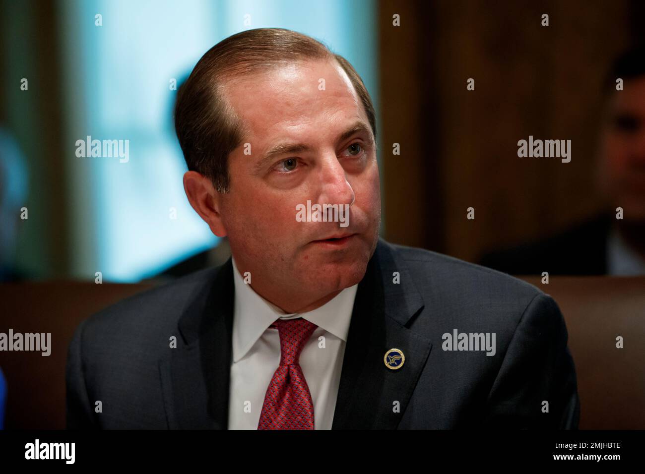 Health and Human Services Secretary Alex Azar pauses while speaking ...