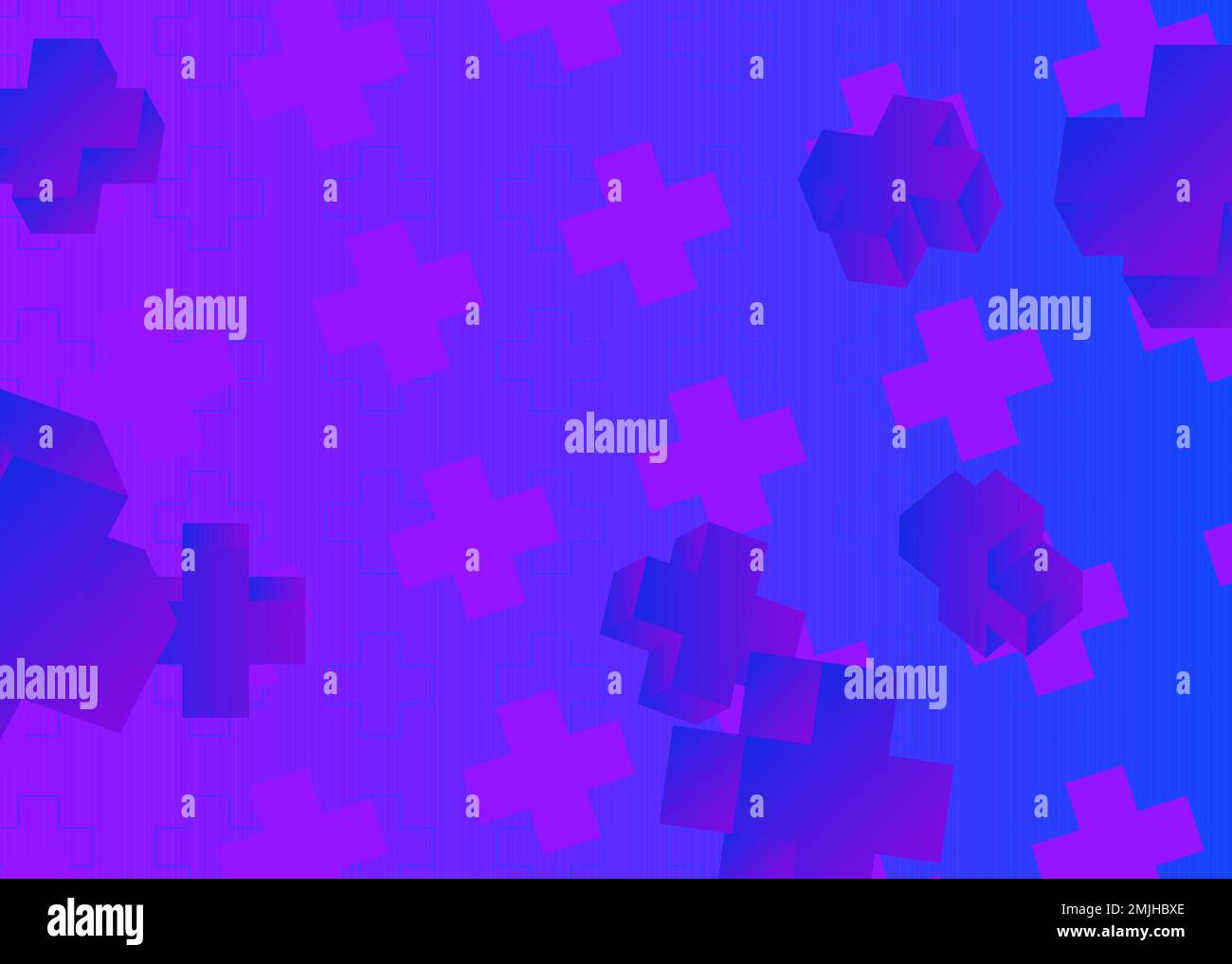 3D background wallpaper with gradient geometric cross shapes Stock ...