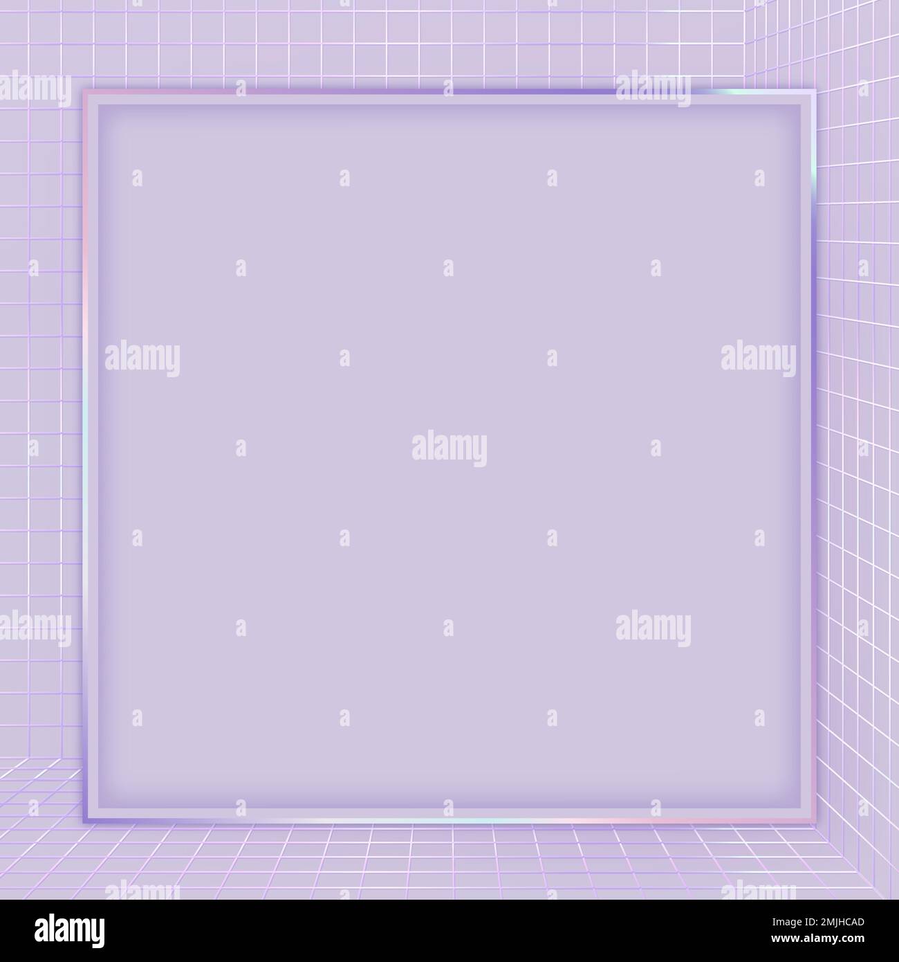 Purple vector 3D grid patterned frame Stock Vector Image & Art - Alamy