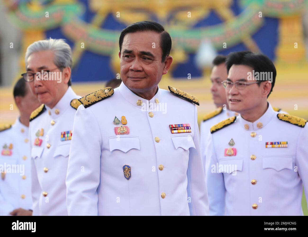 Thailand's Prime Minister Prayuth Chan-ocha attends a group photo with his cabinet members at ...