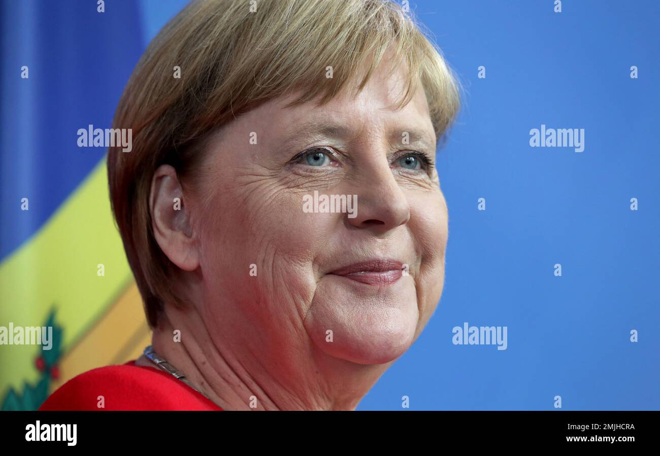 German Chancellor Angela Merkel attends a joint news conference with ...