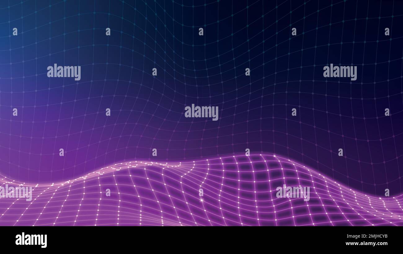 Purple 3D abstract wave pattern background vector Stock Vector Image ...