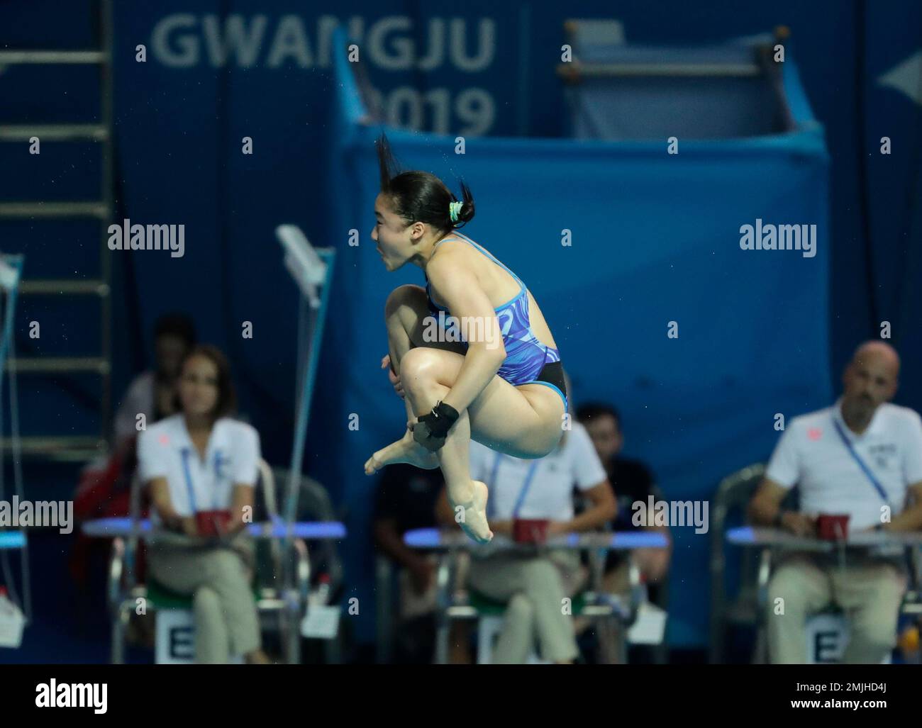 Japan's Rin Kaneto competes during the semi-final of the women's 10m ...