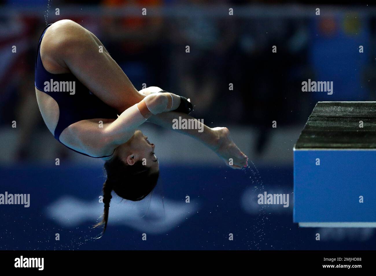 Meaghan Benfeito of Canada competes in the semifinals of women's 10 ...