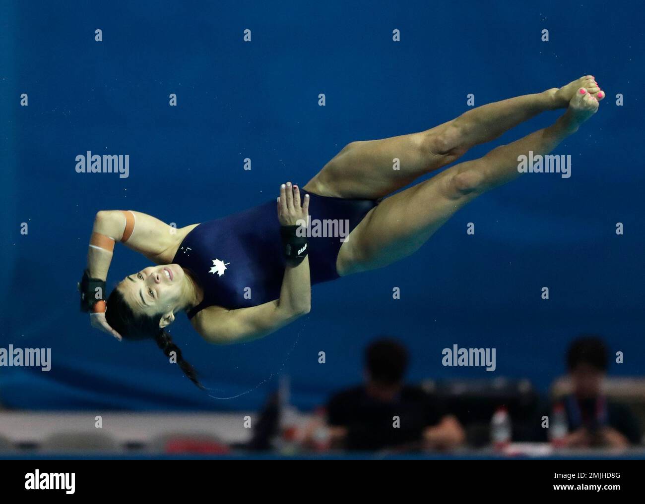 Canada's Meaghan Benfeito competes during the semi-final of the women's ...