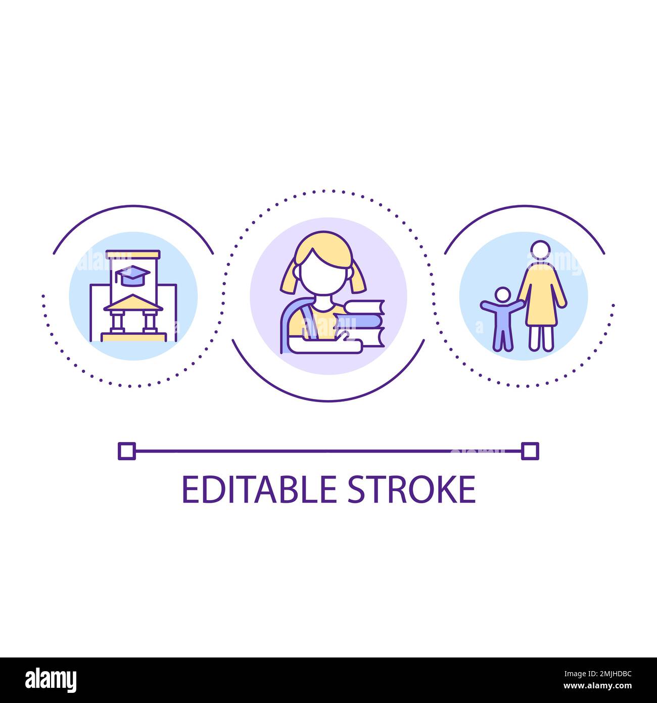 Primary school education loop concept icon Stock Vector Image & Art - Alamy