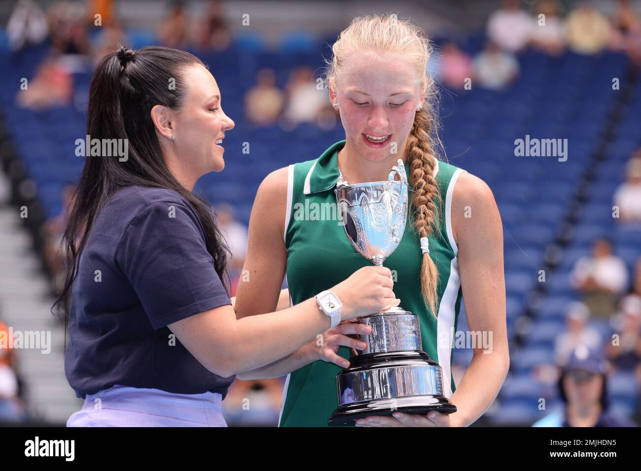 Melbourne, Australia. 28th Jan, 2023. Casey Dellacqua presents Alina ...