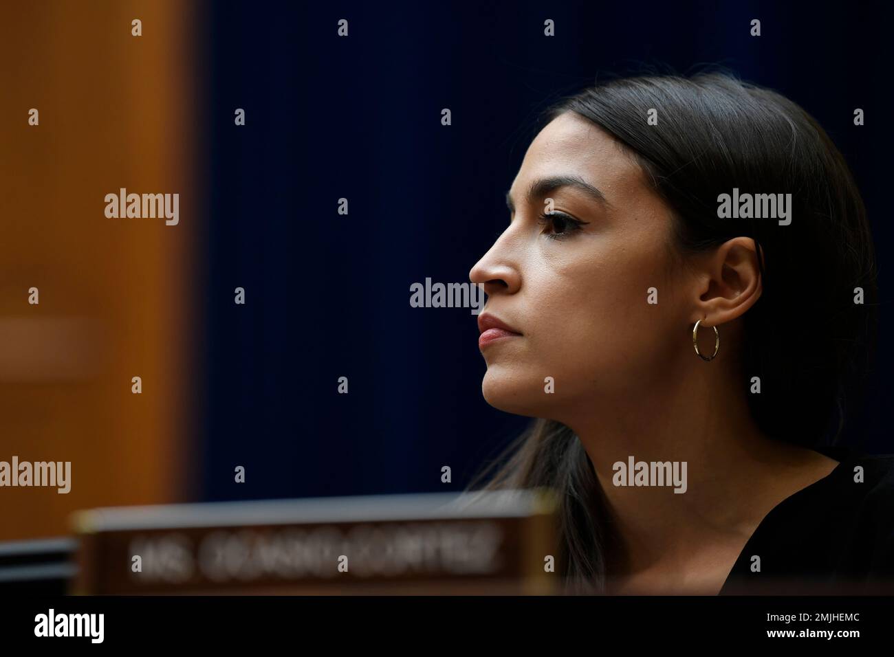 Rep. Alexandria Ocasio-Cortez, D-N.Y., attends a House Oversight ...