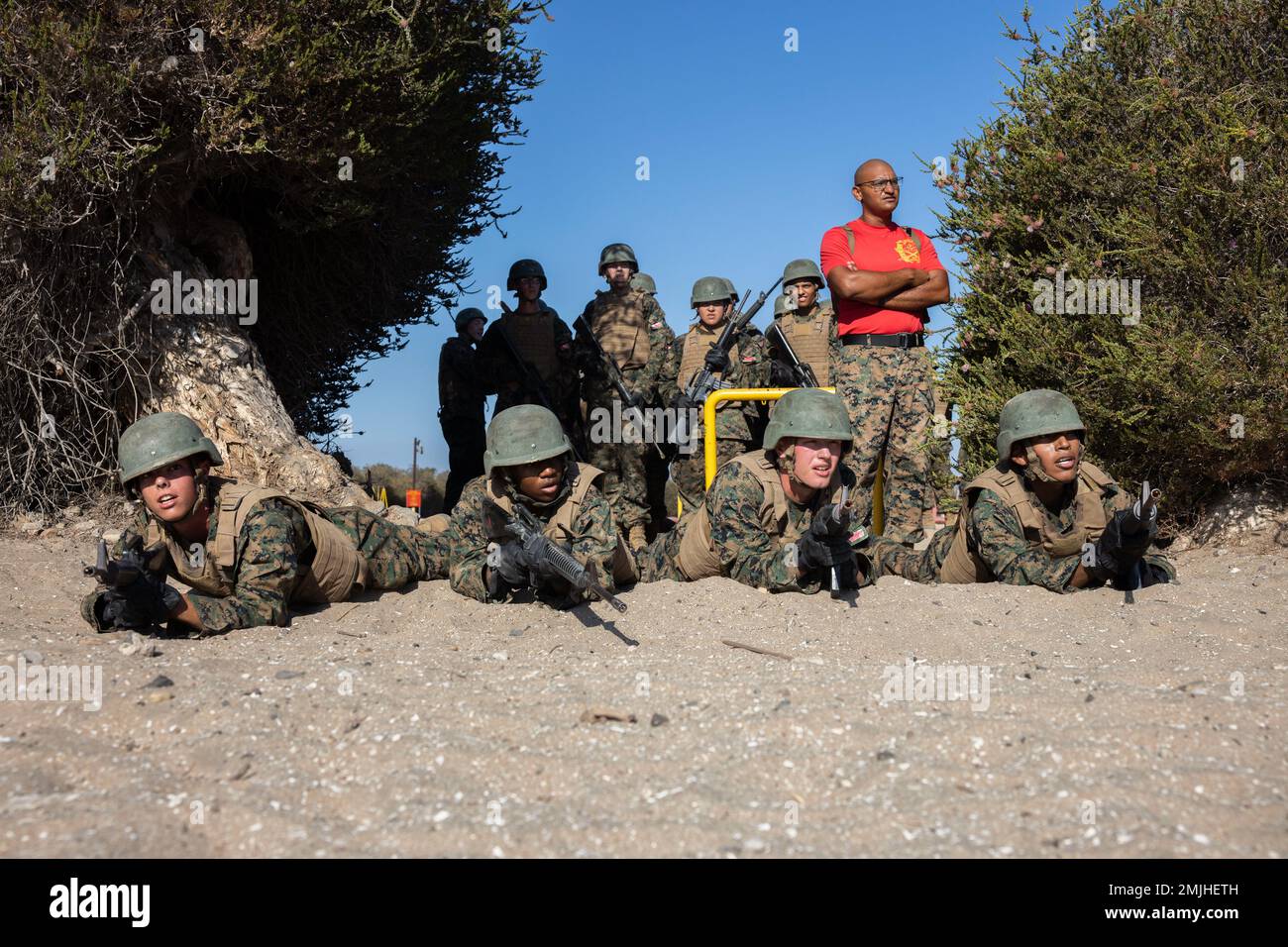 U.S. Marine Corps recruits with Bravo Company, 1st Recruit Training ...