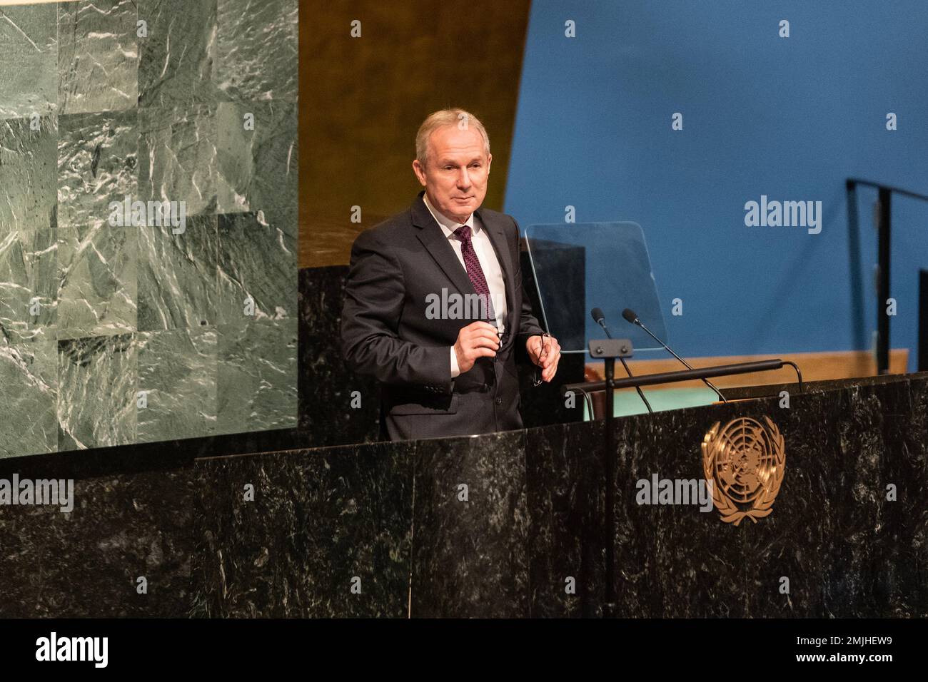 New York, New York, USA. 27th Jan, 2023. President of 77th session of ...