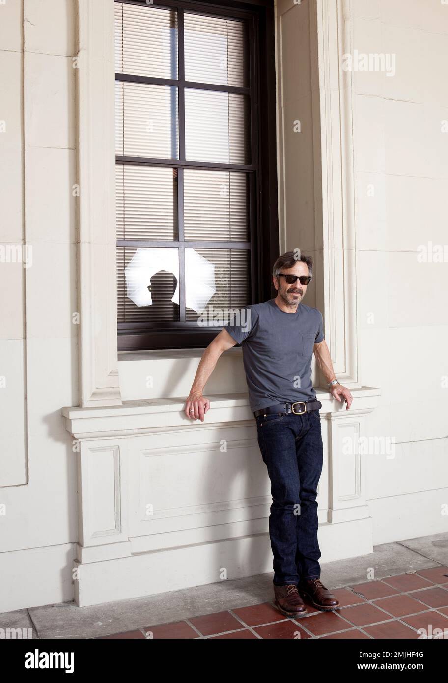 This June 11, 2019 photo shows actor, comedian and podcaster Marc Maron ...