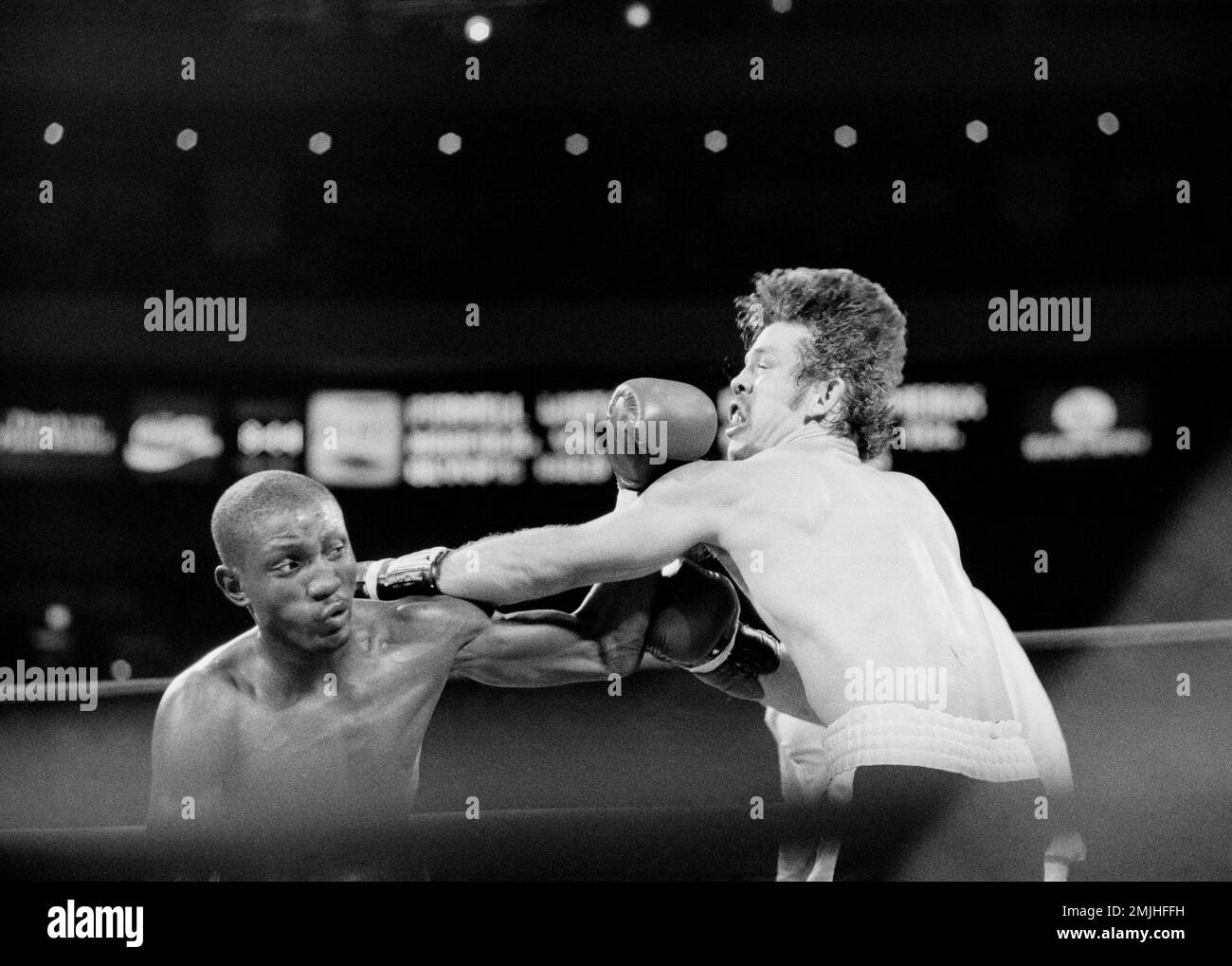 Farrain Comeaux of Nederland, Texas, throws a left past the head of ...