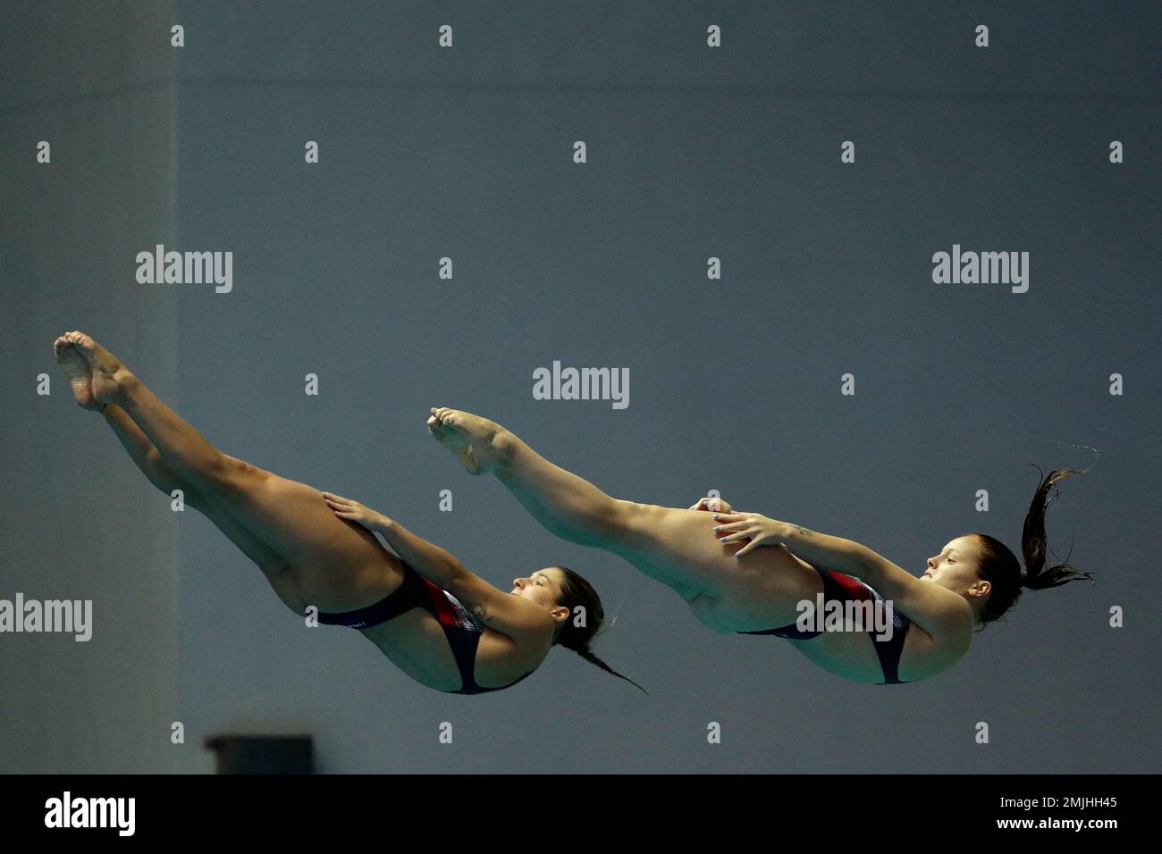 Elena Bertocchi and Chiara Pellacani of Italy compete in the ...