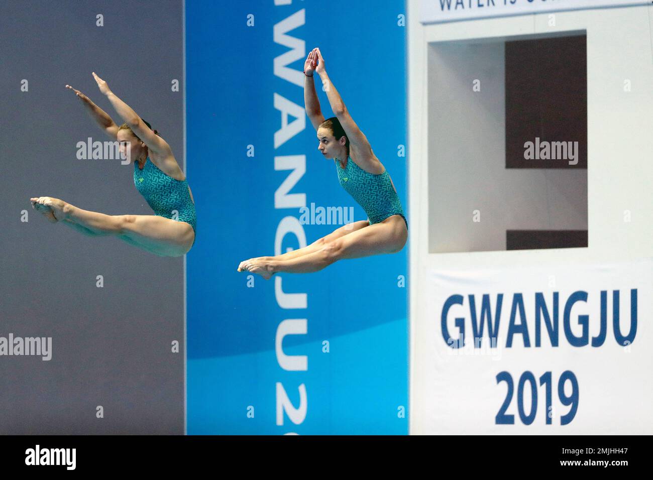 Viktoriya Kesar and Anna Pysmenska of Ukraine compete in the ...