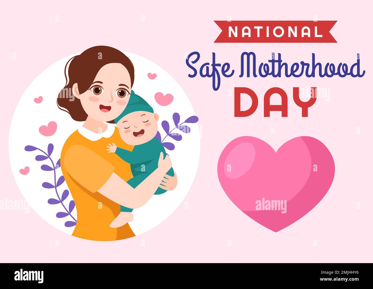 National Safe Motherhood Day on April 1 Illustration with pregnant ...