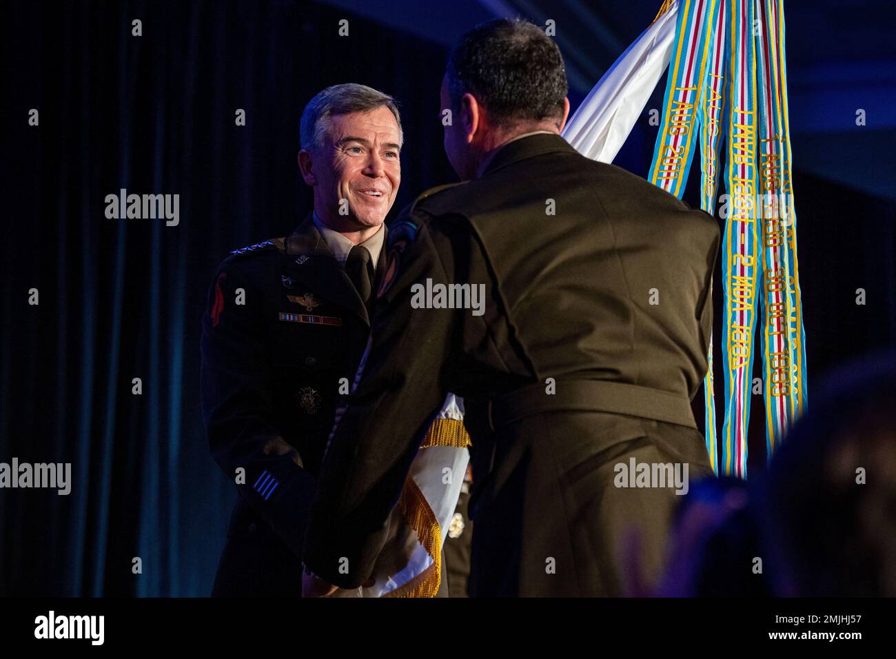 Incoming USSOCOM Commander Army Gen. Bryan Fenton passes the command ...