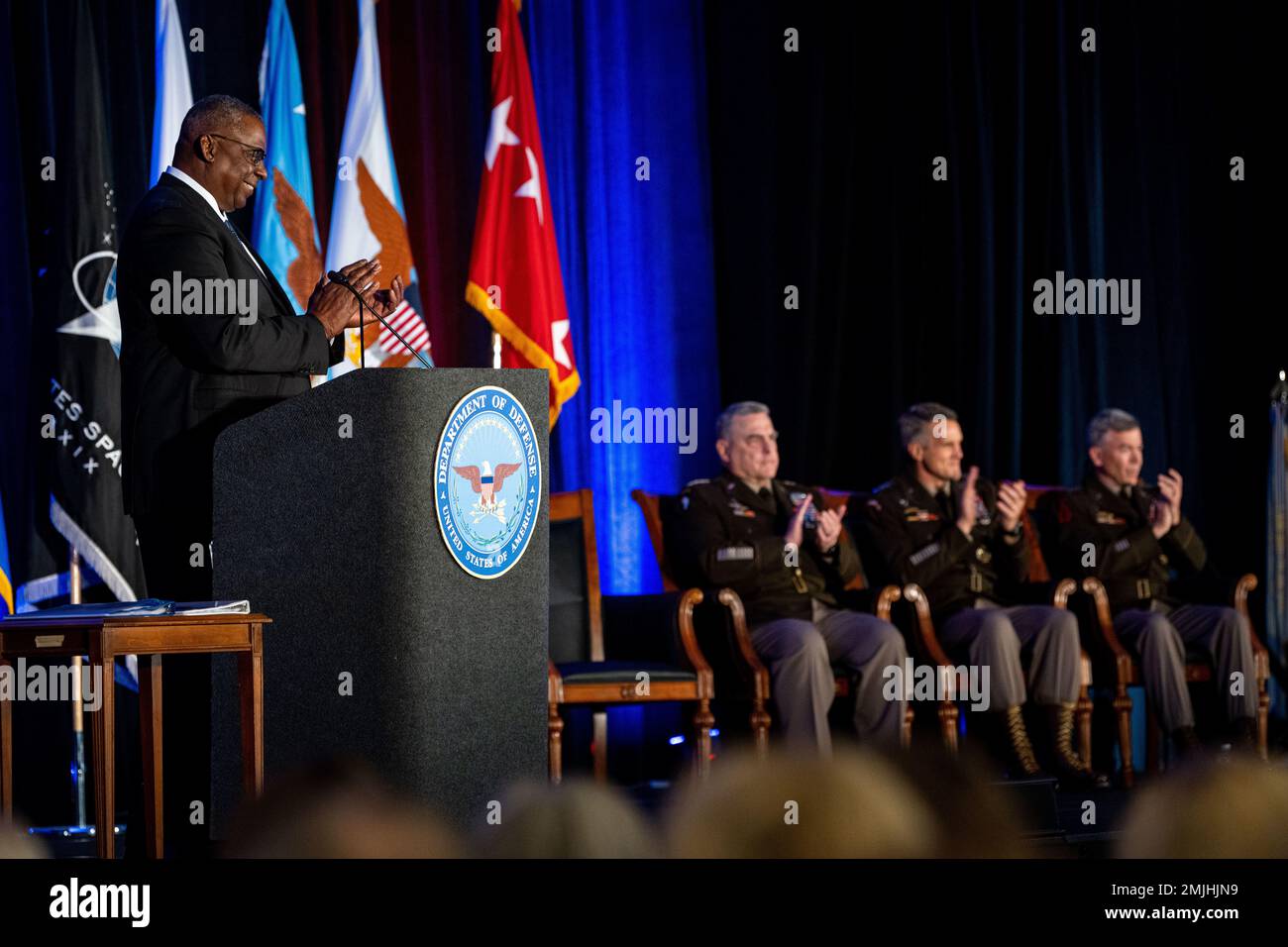 Secretary of Defense Lloyd J. Austin speaks during a U.S. Special ...