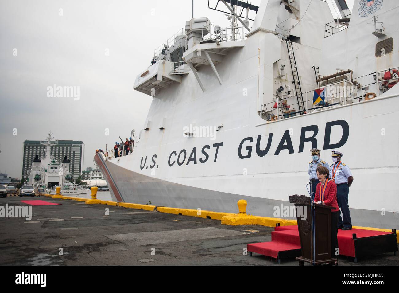 U.S. Ambassador to the Philippines MaryKay Loss Carlson speaks to ...