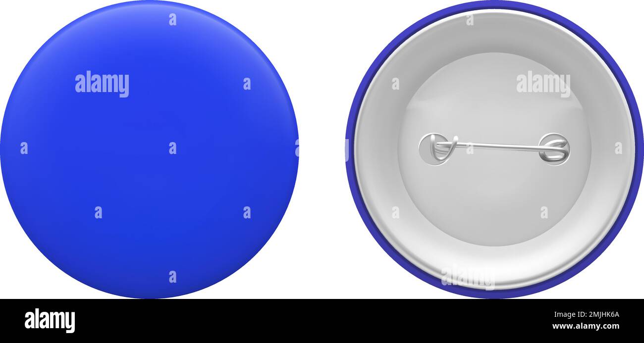 Blue pin back button hi-res stock photography and images - Alamy