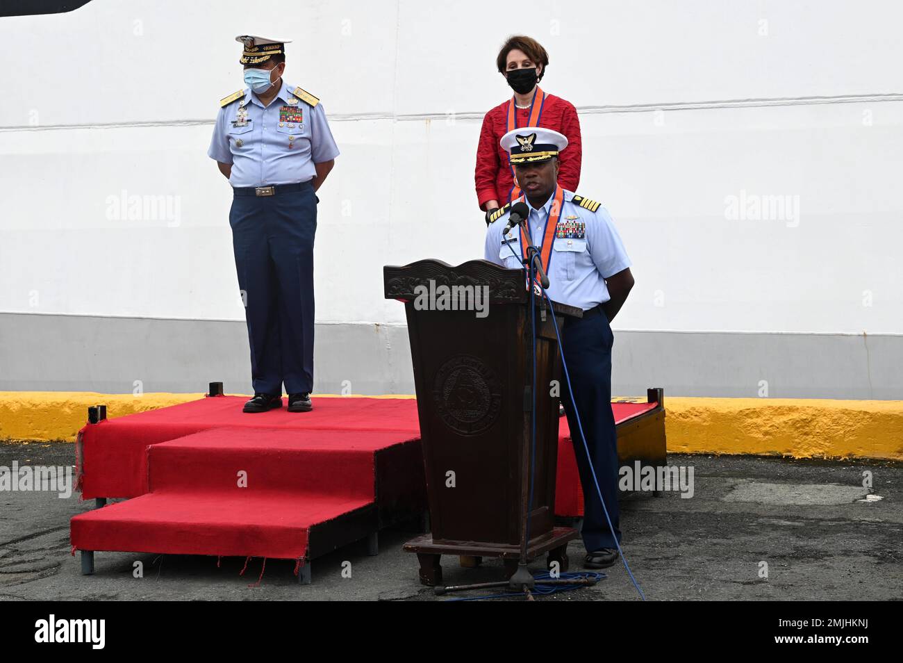 U.S. Coast Guard Capt. Willie Carmichael, commanding officer of U.S ...