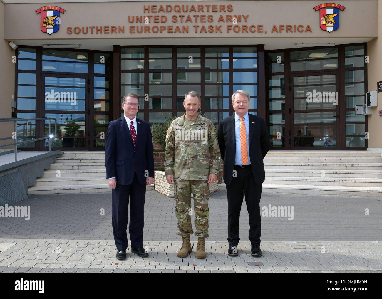 Mr. Shawn Crowley, the Charge d’Affaires, American Embassy, Rome, left ...