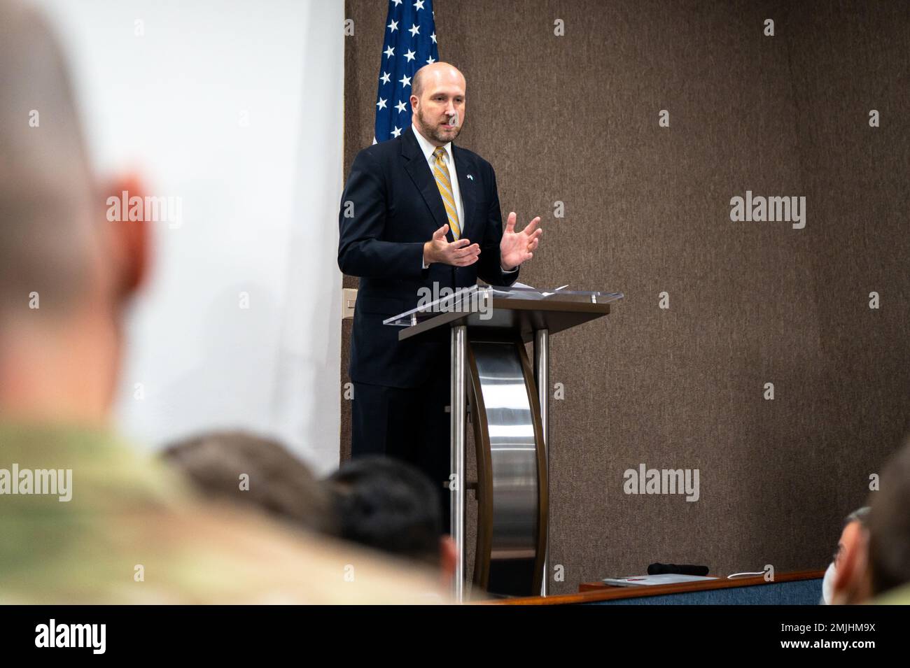 William Popp, the U.S. Ambassador to Guatemala, speaks during the ...