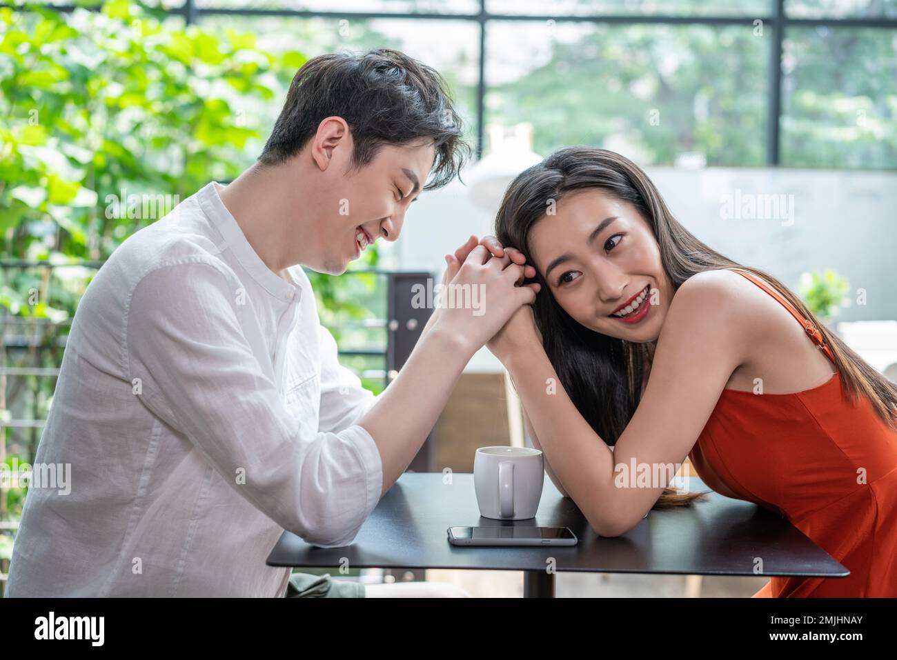 The young couple on a date Stock Photo - Alamy