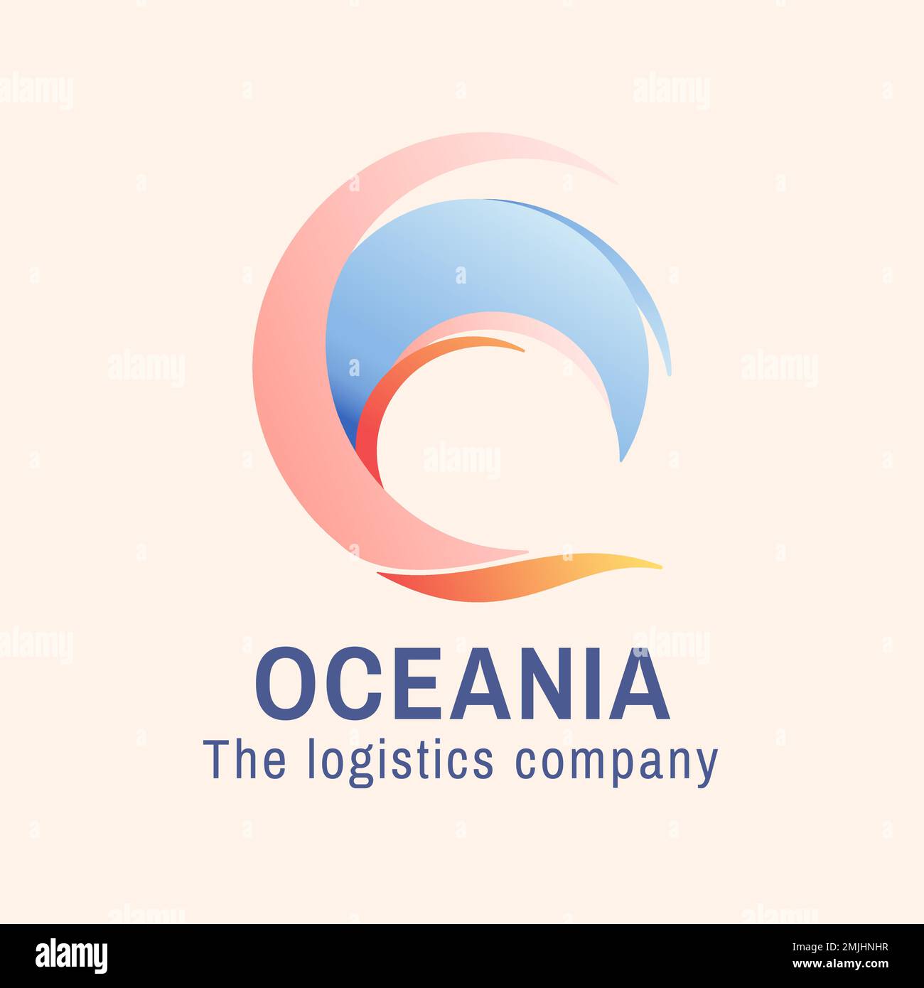 Ocean wave logo template, water business, animated graphic vector Stock ...