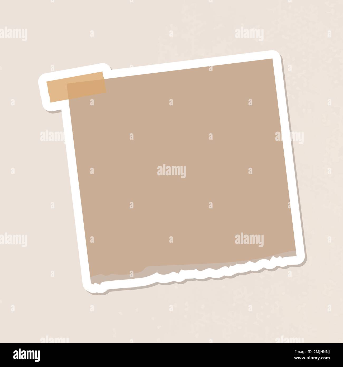 Brown notepaper journal sticker vector Stock Vector Image & Art - Alamy