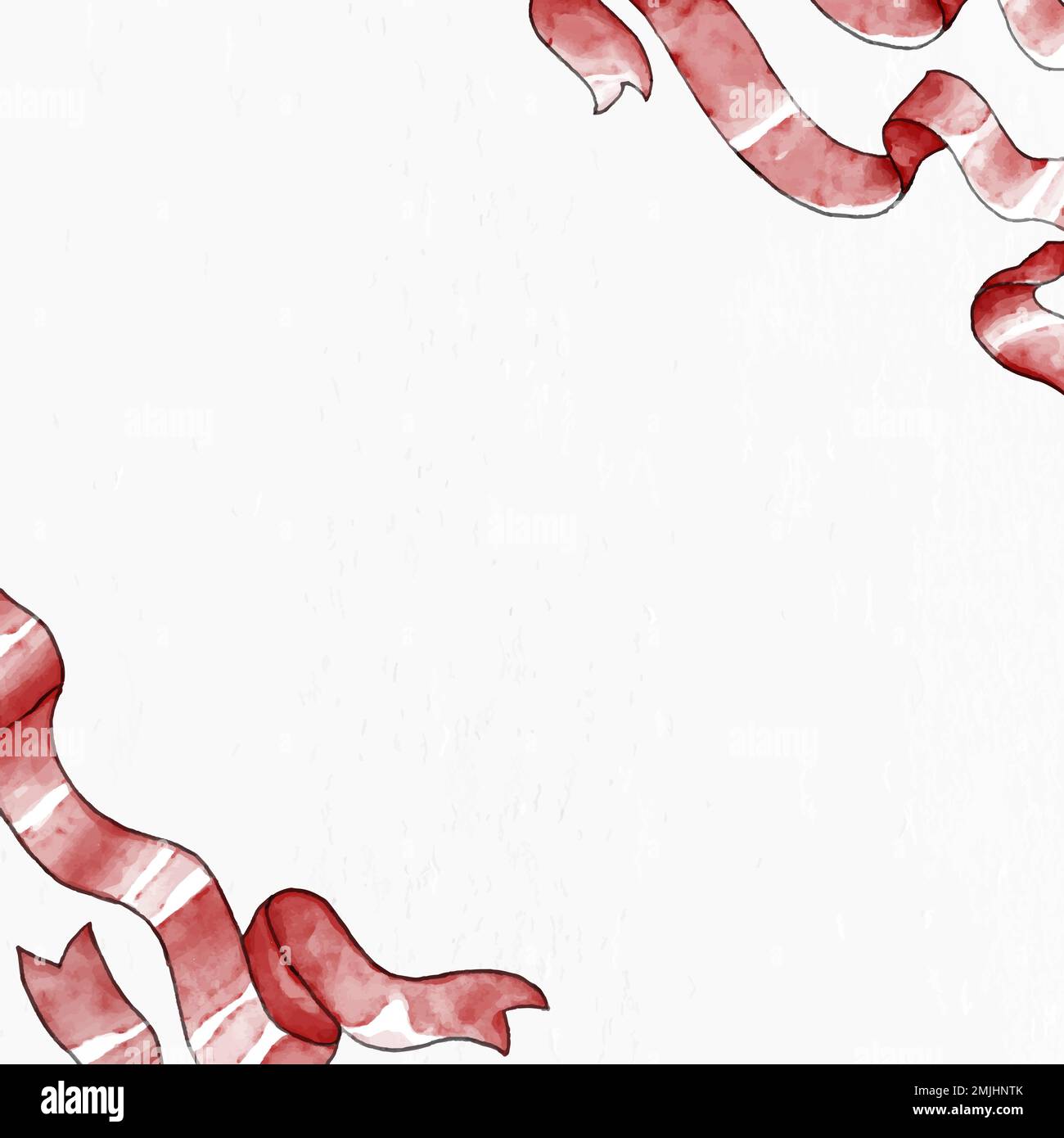 Festive ribbon border frame vector with design space Stock Vector Image ...