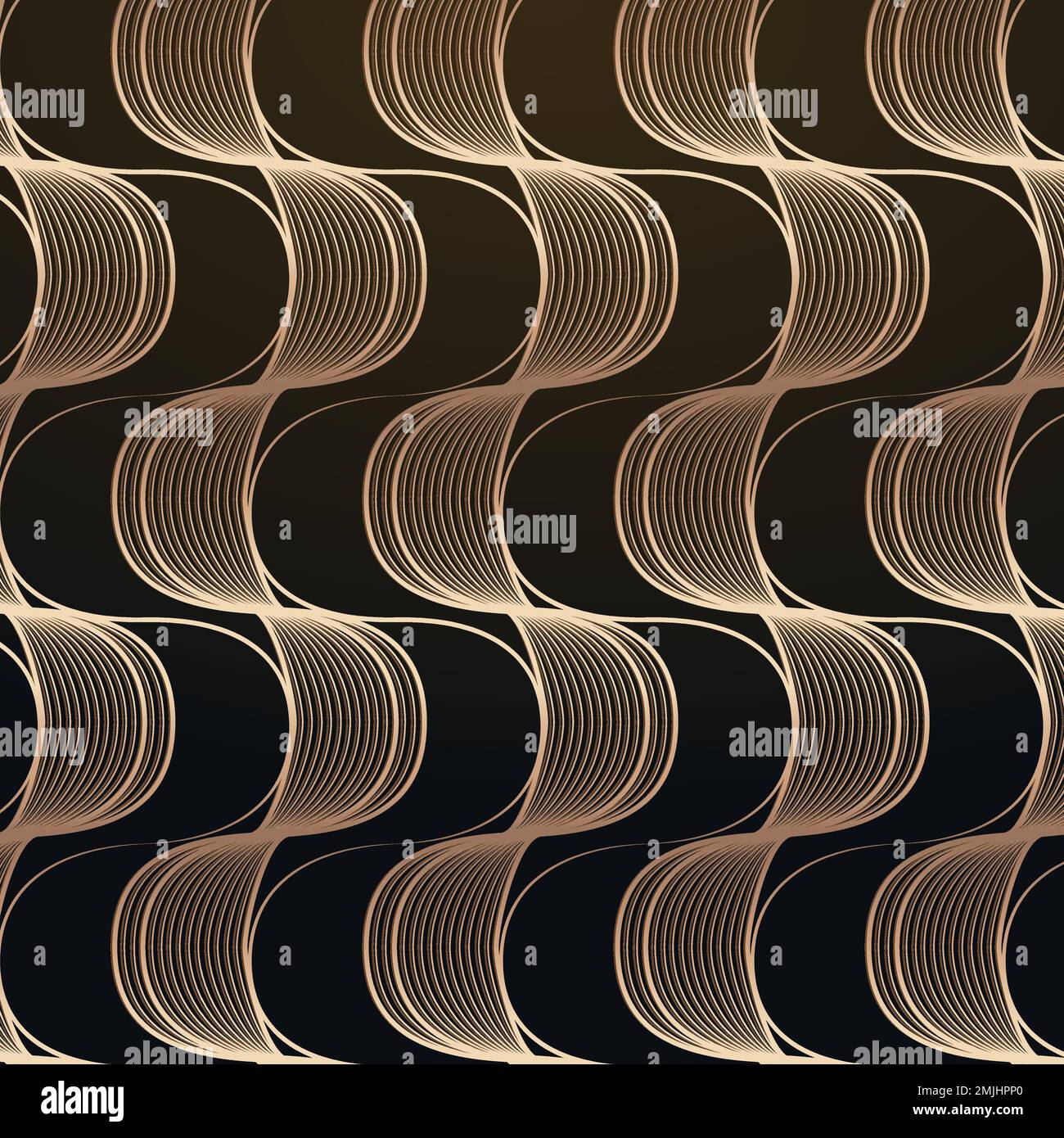 Seamless golden wave abstract patterned background design resource ...