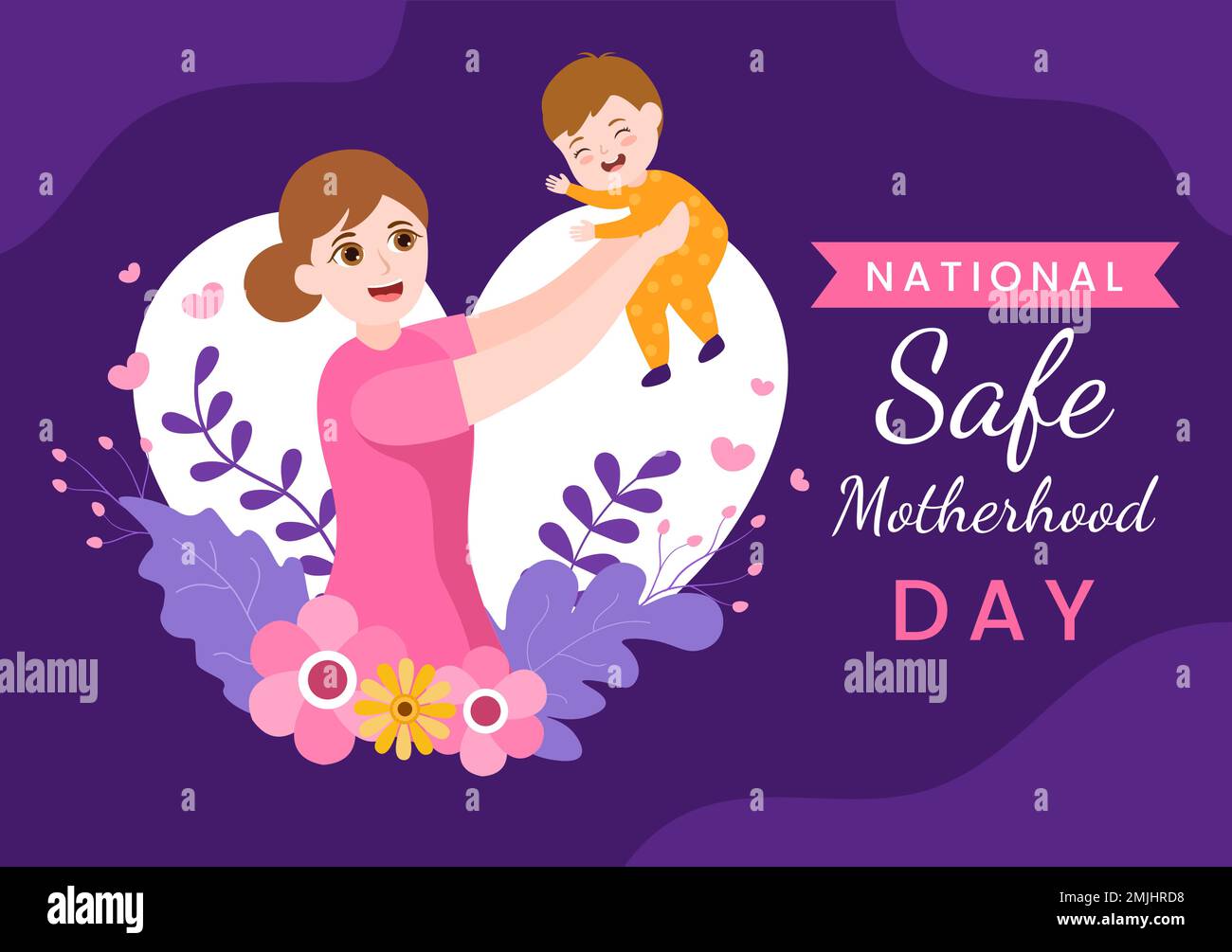 National Safe Motherhood Day on April 1 Illustration with pregnant ...