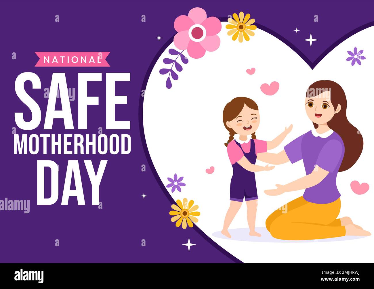 National Safe Motherhood Day on April 1 Illustration with pregnant ...