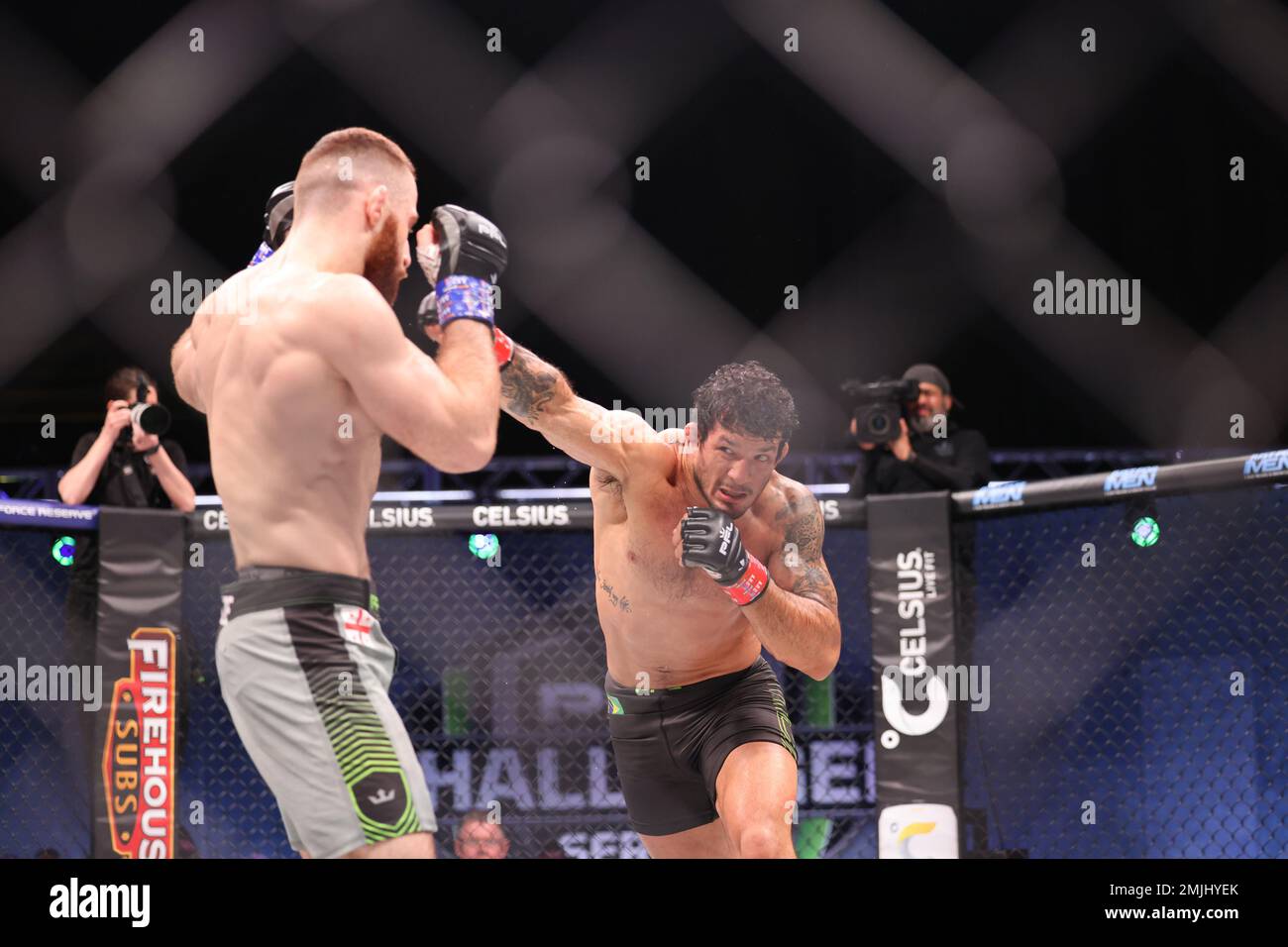 ORLANDO, FL - JANUARY 27: (R-L) Itso Babulaidze dodges a punch against ...