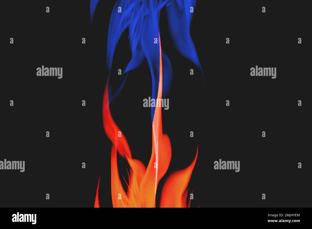 Blue flame background, aesthetic neon fire vector image Stock Vector ...