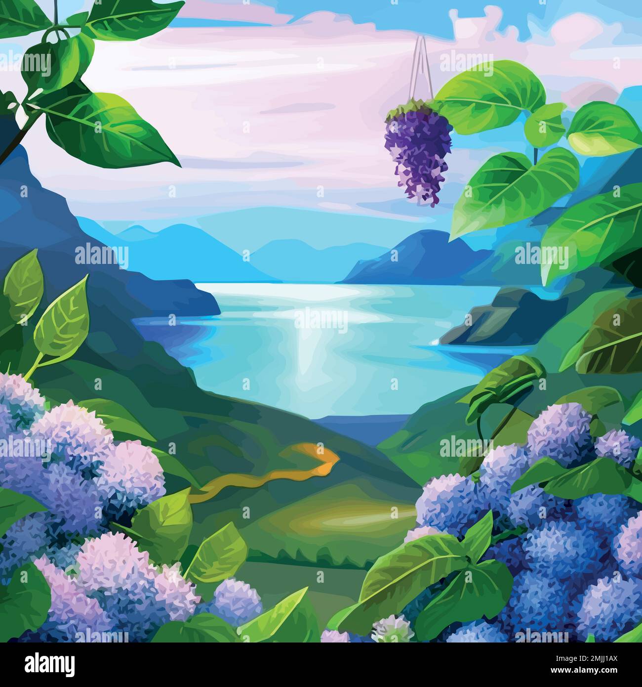 Wildflowers of europe Stock Vector Images - Alamy