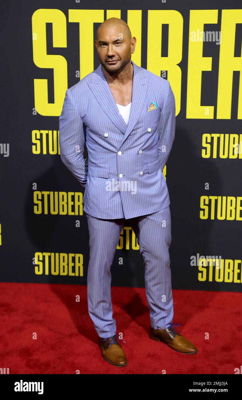 Dave Bautista attends the LA Premiere of "Stuber" at the Regal LA Live ...