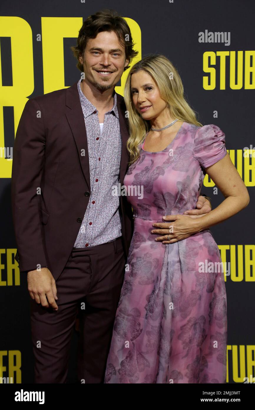 Mira Sorvino, left, and Christopher Backus attend the LA Premiere of ...