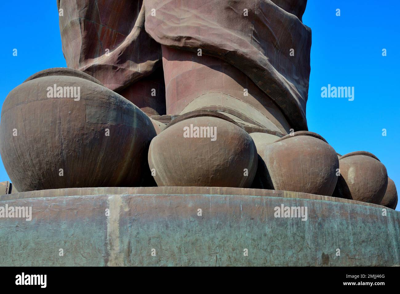 Partial view of Statue Of Unity, colossal statue of Vallabhbhai Patel, tallest statue in the ...