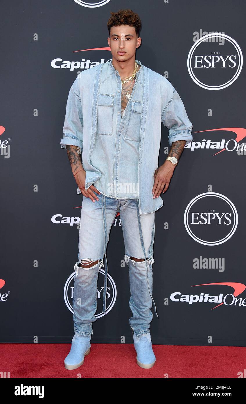 NBA player Kyle Kuzma, of the Los Angeles Lakers, arrives at the ESPY ...